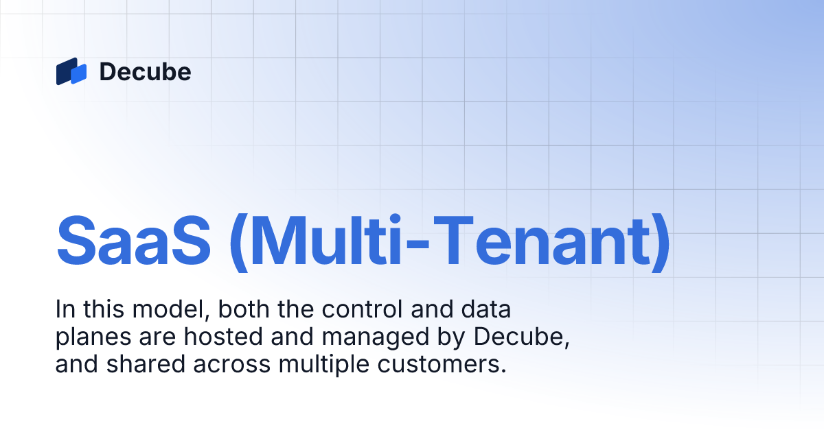 SaaS (Multi-Tenant) | Decube
